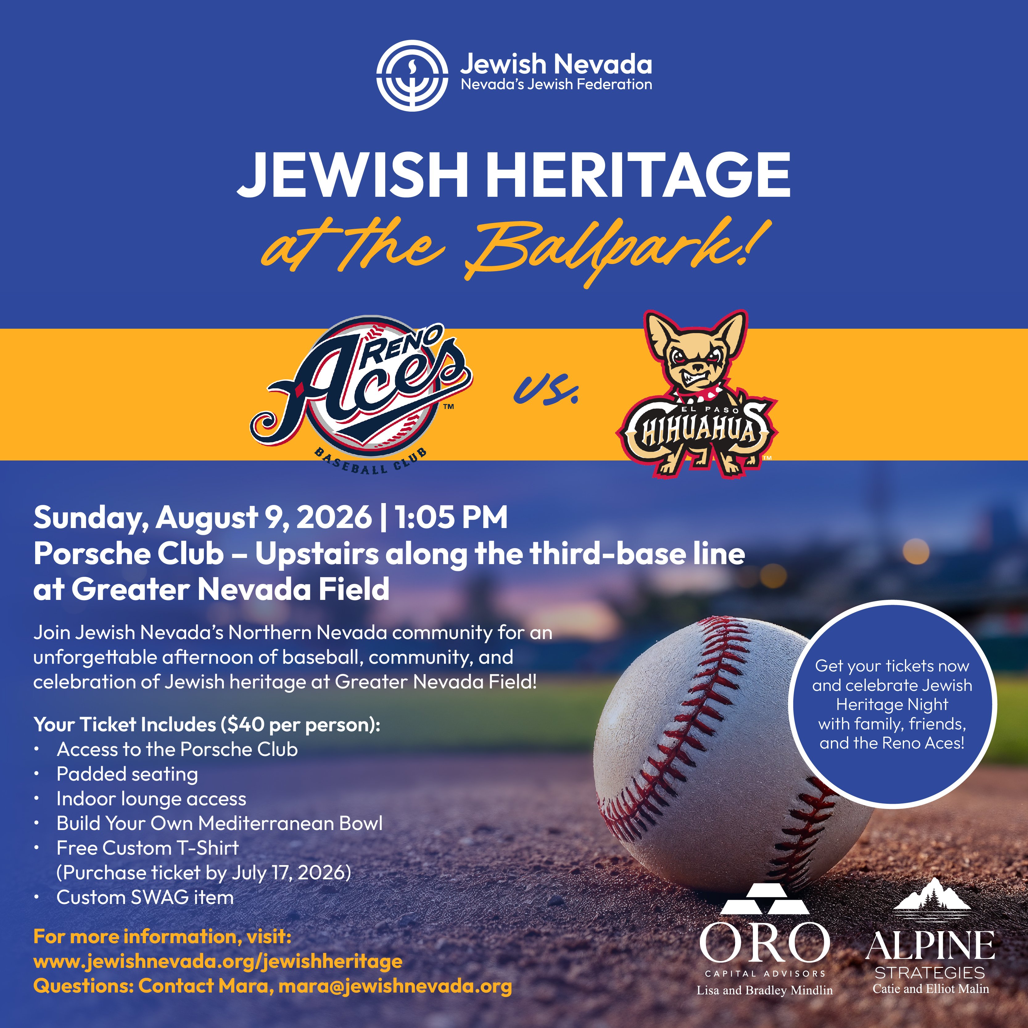 NN: Jewish Heritage at the Ballpark (Aces vs. El Paso) | Jewish Nevada